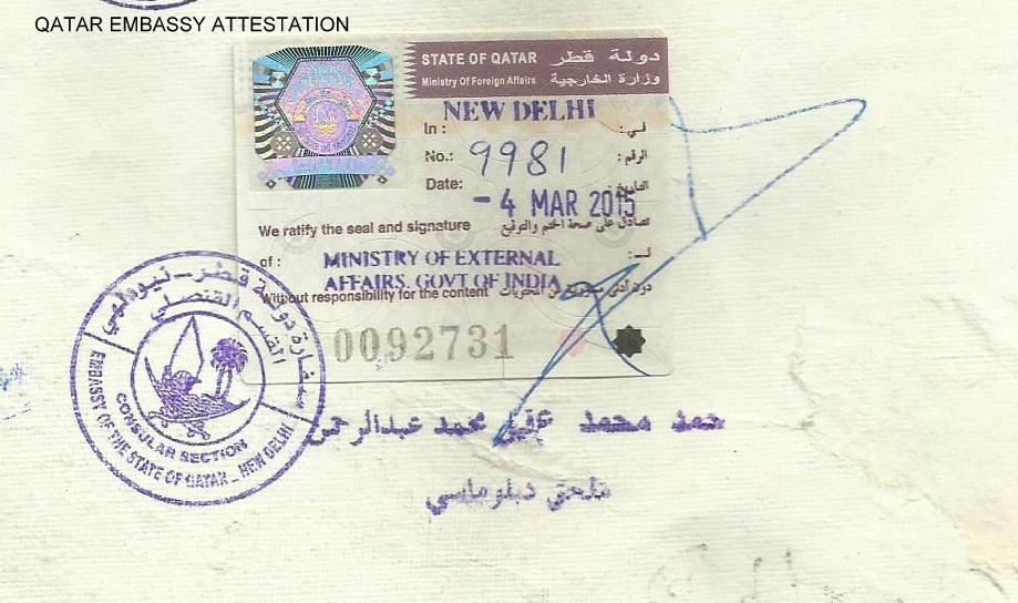 Attested Certificates, Sample Attested Certificates, Documents etc ...