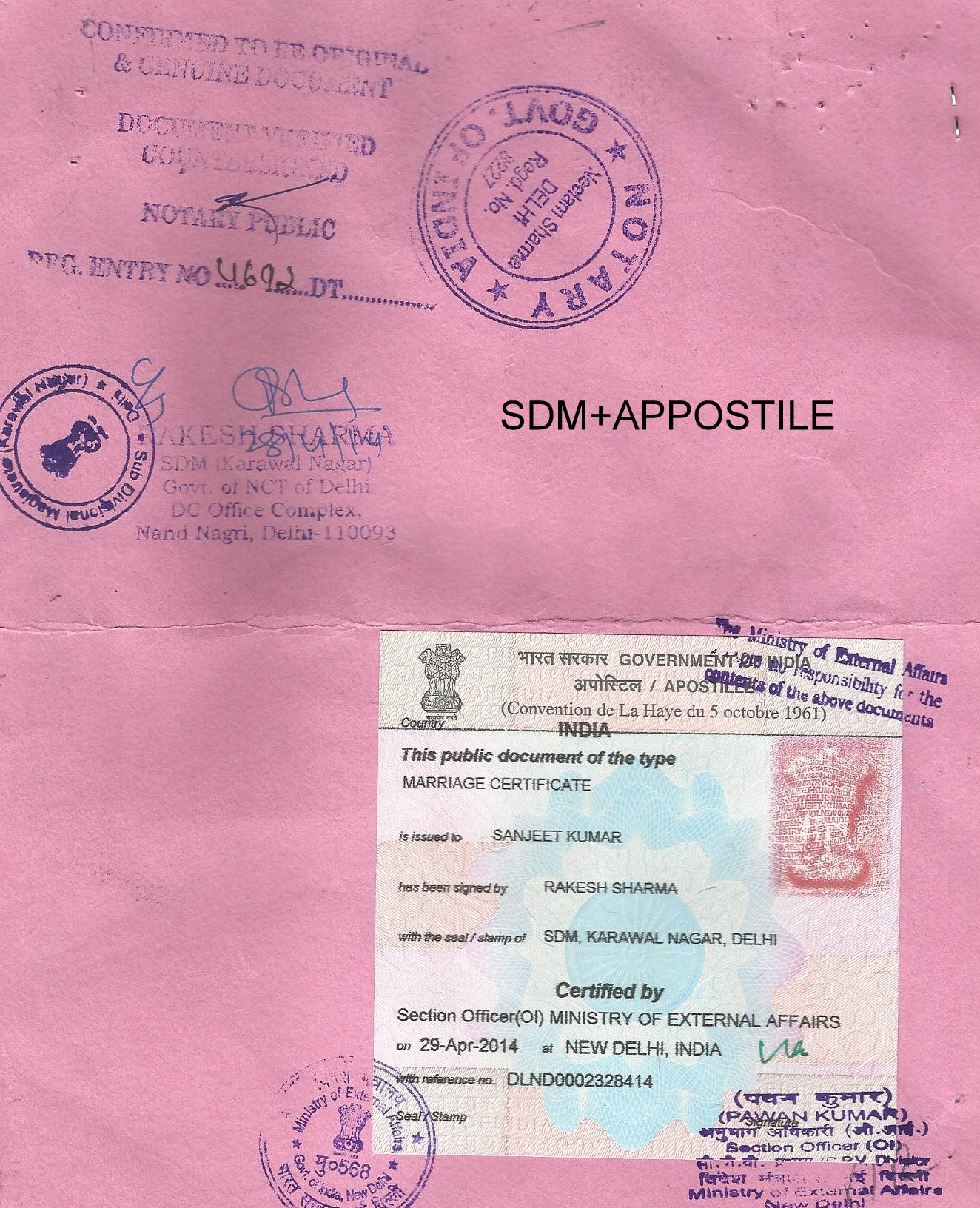 Attested Certificates, Sample Attested Certificates, Documents etc ...